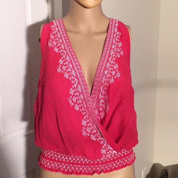 Charlotte Russe | Tops | Beautiful Crop Top With Embroidered Front ...